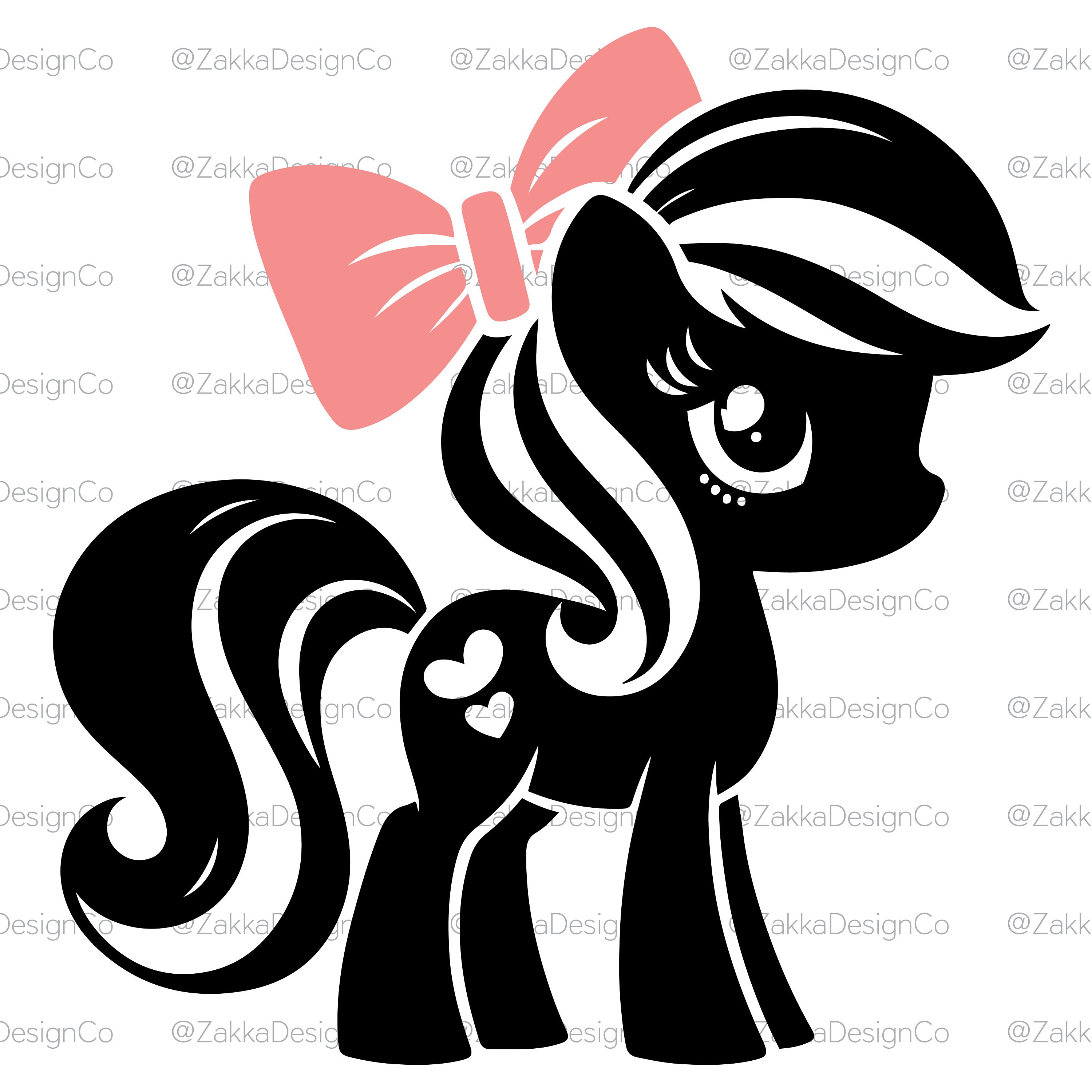 Pony SVG, Pony With a Bow Svg, Girl Shirt Svg, Pink Bow Svg, Horse ...