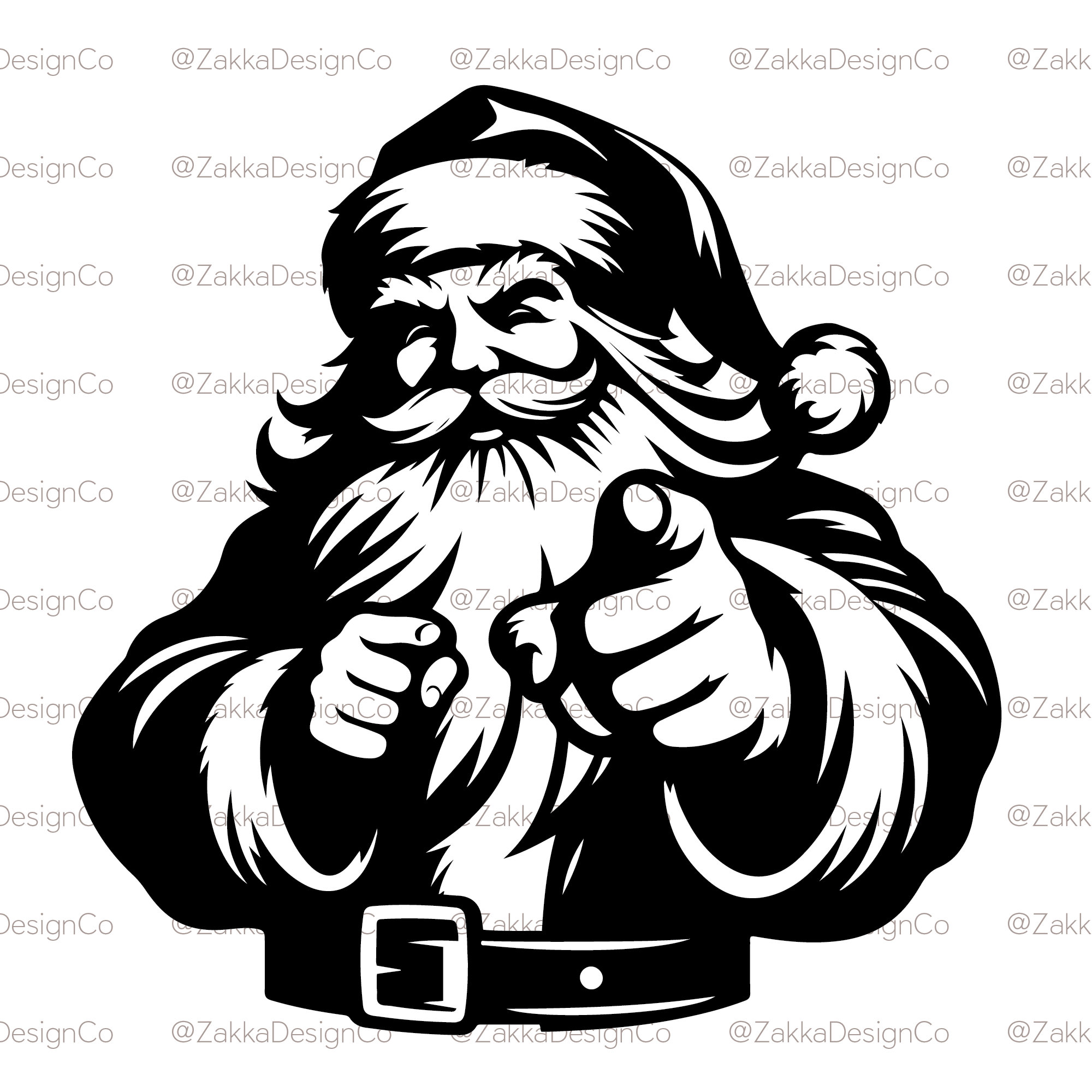 Santa Pointing Svg, Funny Santa Svg, Christmas Shirt Design ...