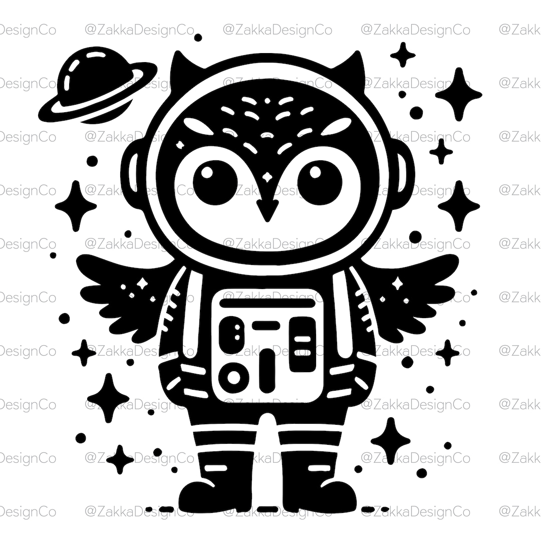 Owl Astronaut Svg, Owl Svg, Space, T Shirt Design, Sublimation, Cute ...