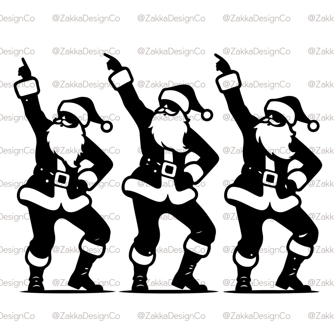 Santa Dance Svg, Funny Christmas Svg, Santa Disco , T Shirt Design ...