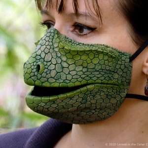 Deluxe Reptile Face Mask, Iguana/snake/lizard/mutant Animal Creature ...