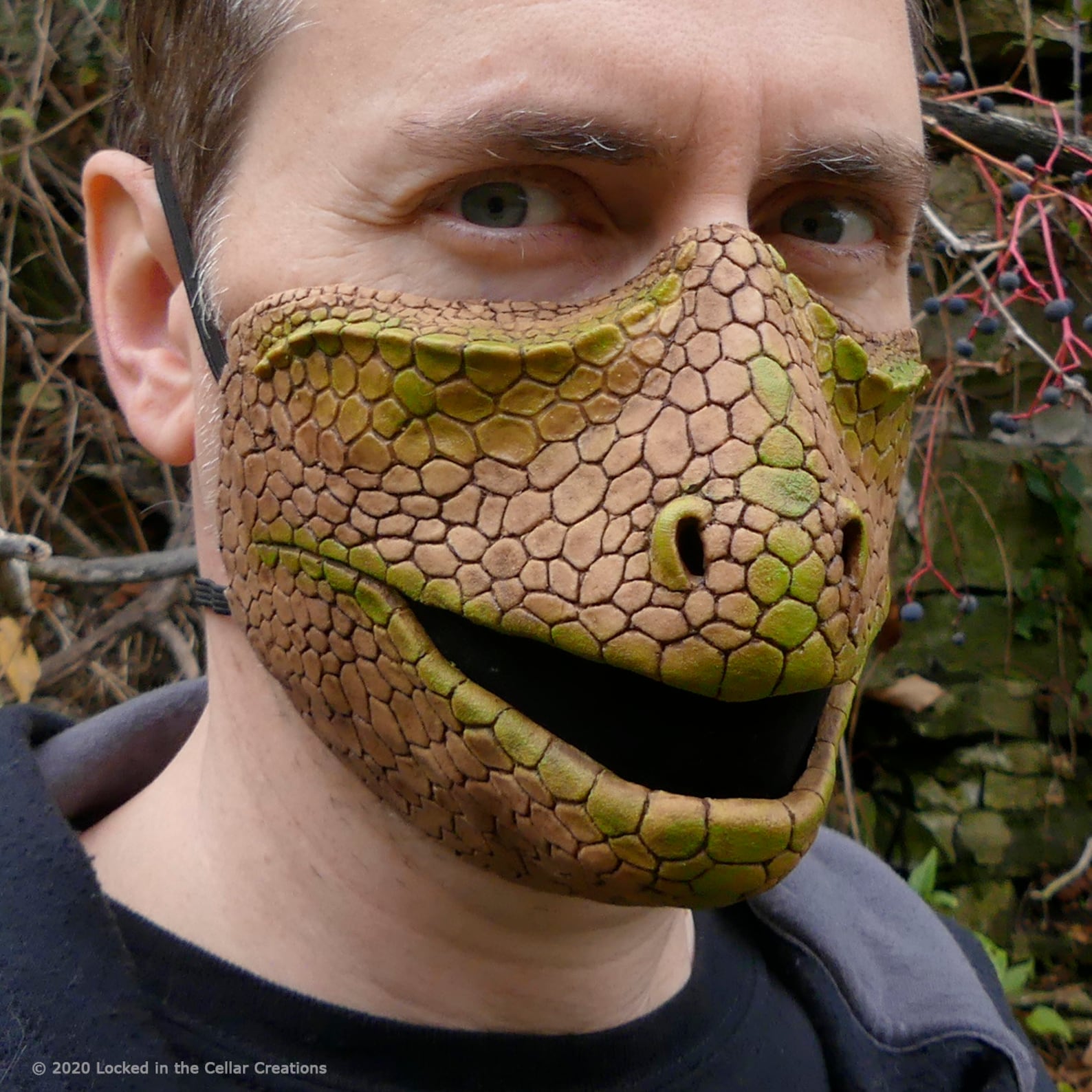 Deluxe Reptile Face Mask Iguana/snake/lizard/mutant Animal - Etsy
