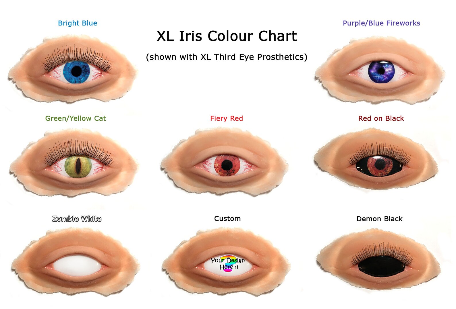 Extra Large Third Eye Prosthetic with glossy eye insert in | Etsy