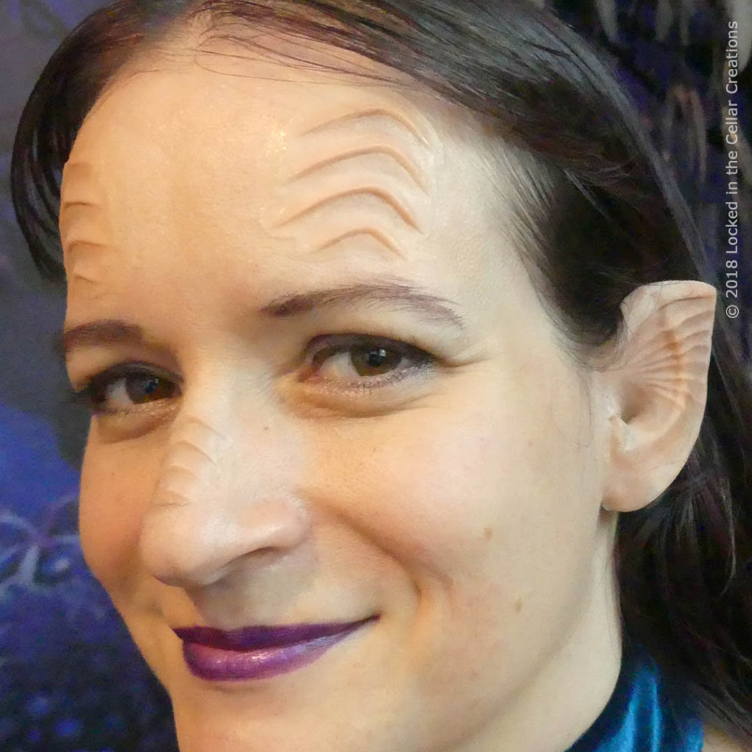 Alien or Mermaid Ridges Prosthetic Set With Ears for Sci-fi or Fantasy ...