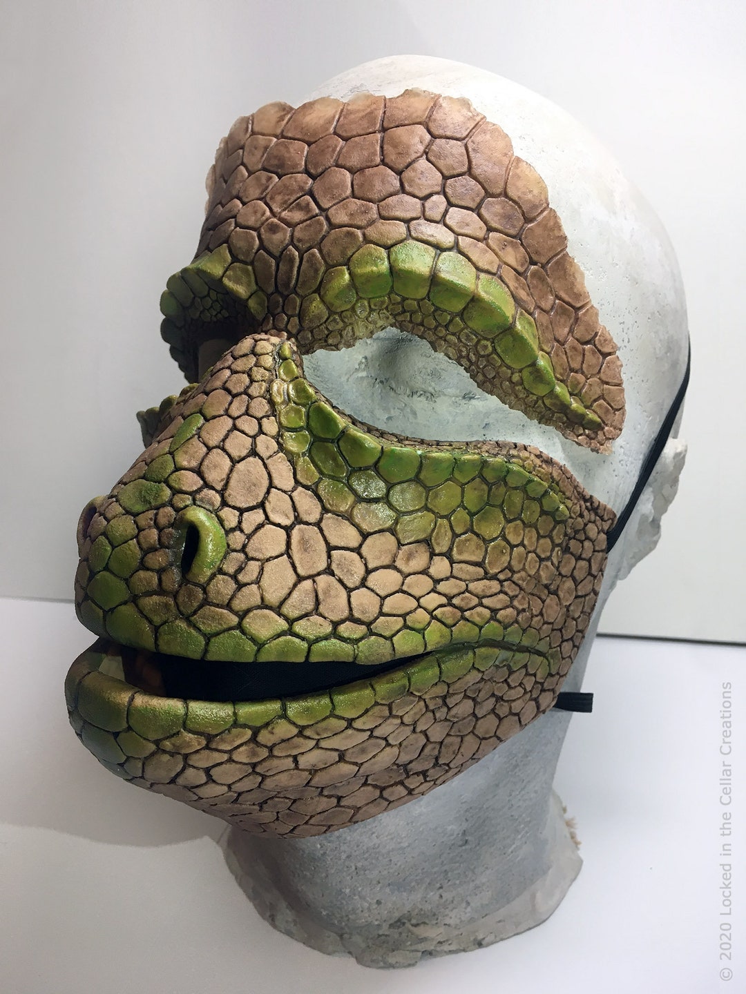 Reptile Face Mask+makeup Combo, Iguana/snake/lizard/mutant Animal ...