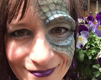 Snake Scales/reptile Forehead, Cheeks and Chin Prosthetic, SFX Makeup ...
