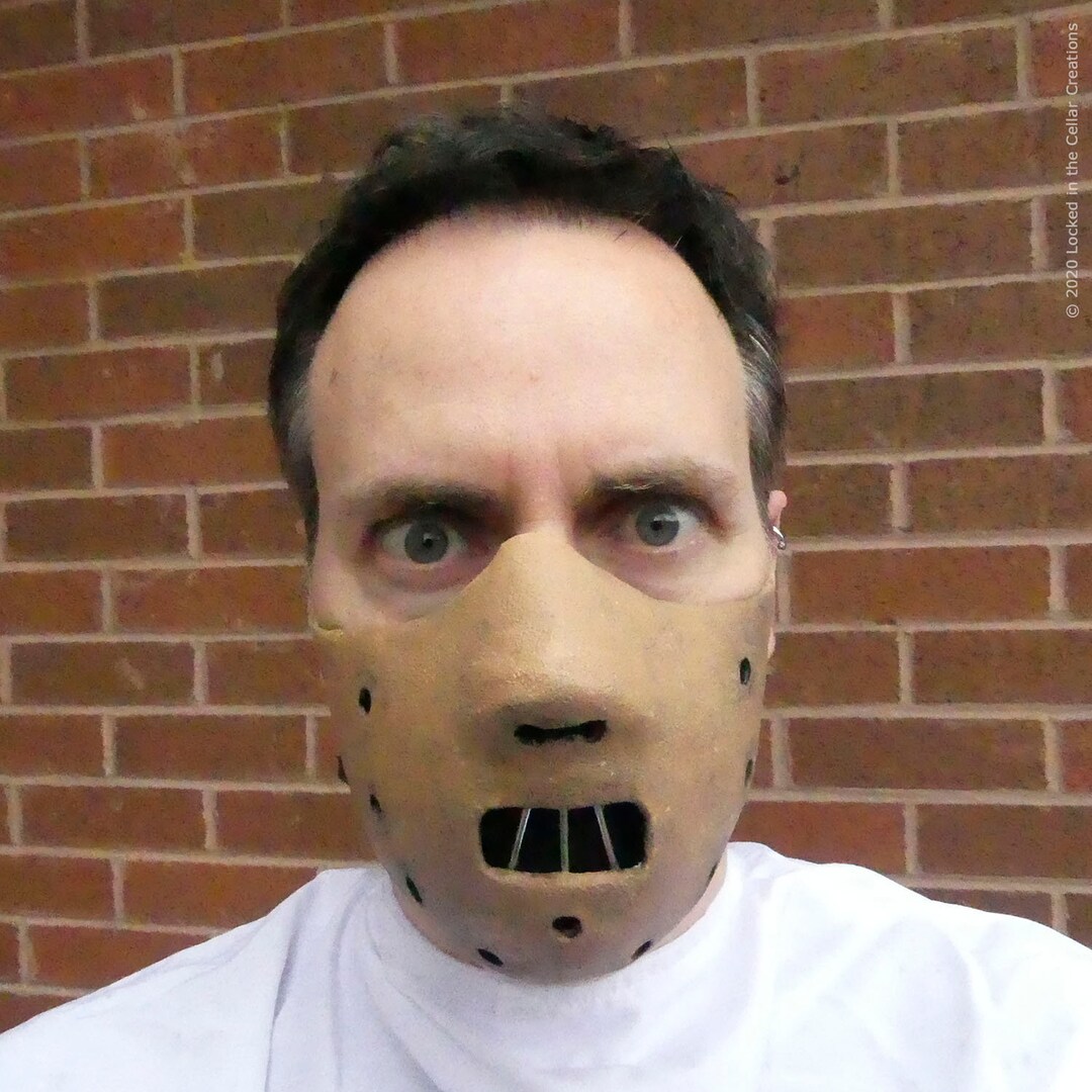 Hannibal Lecter Face Mask - Latex Mask With Black Cotton Lining - Scary ...