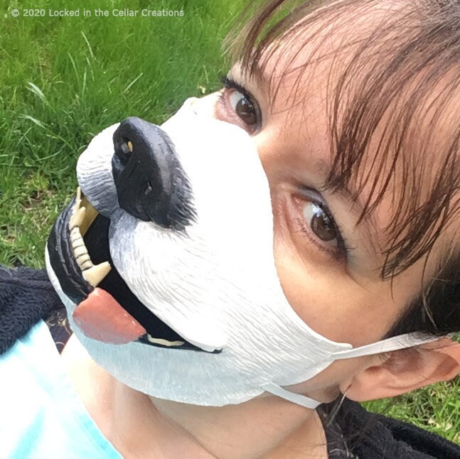 Dog Face Mask Unique Latex Face Mask With Fabric Lining and - Etsy
