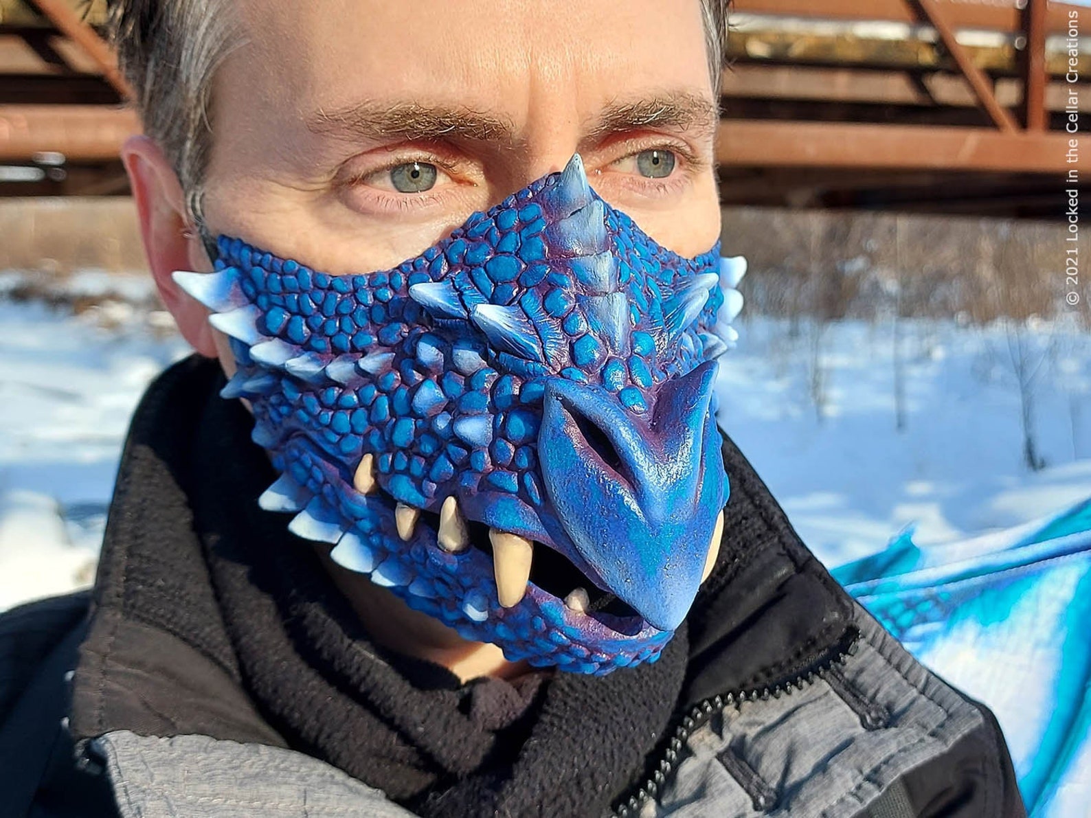 Deluxe Dragon Face Mask Fantasy Reptile Skeksis Monster - Etsy