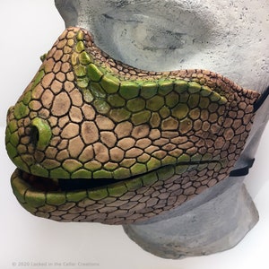 Deluxe Reptile Face Mask, Iguana/snake/lizard/mutant Animal Creature ...