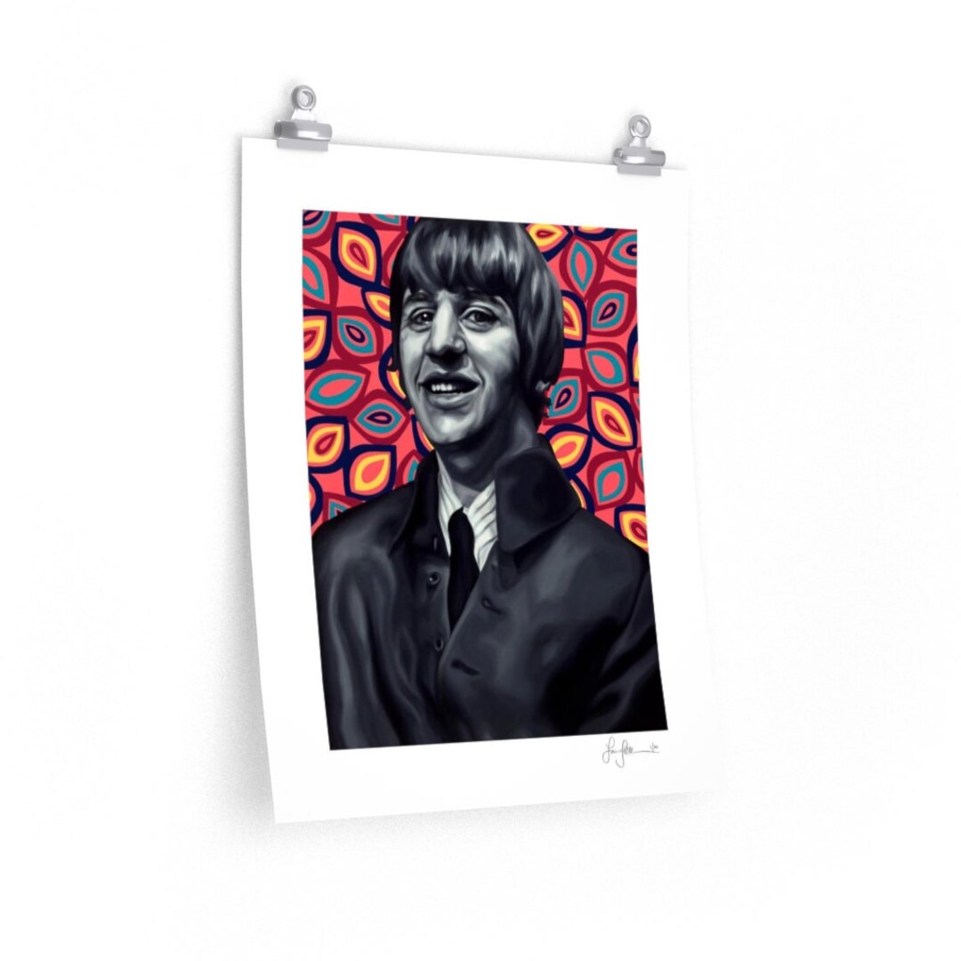 Ringo Starr Wall Art, Beatles Print, Beatles Art, Beatles Gift, Vintage ...