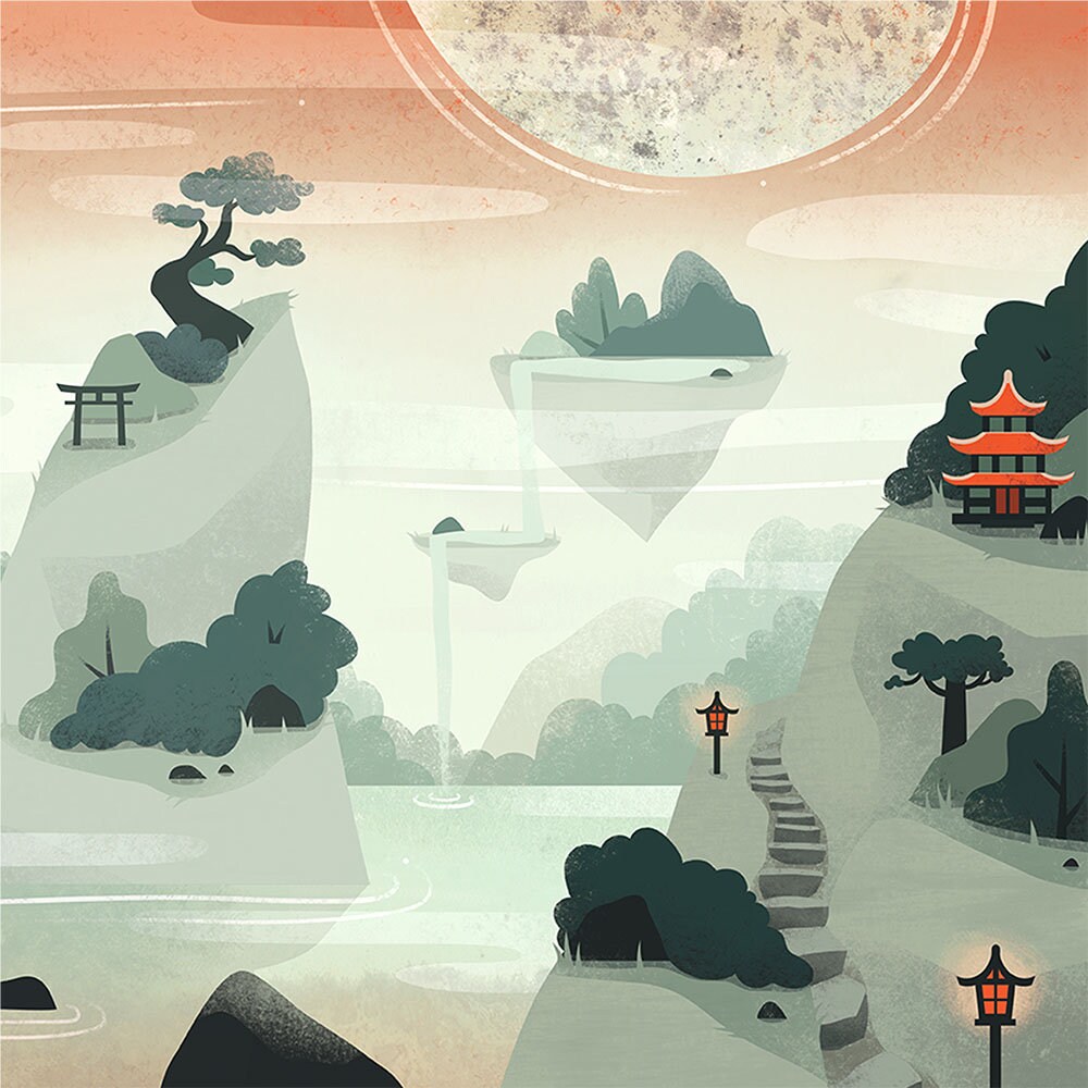 12 X 12 Inch Wall Art, Illustration Print, Mistik World - Etsy