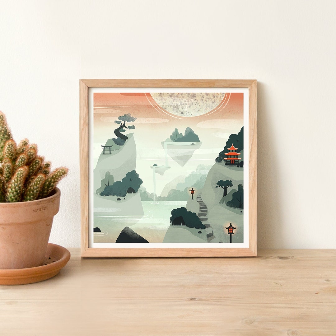 12 X 12 Inch Wall Art, Illustration Print, Mistik World - Etsy