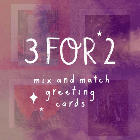 3 for 2 Greeting Cards Pack of 3 Mix & Match Illustration - Etsy UK