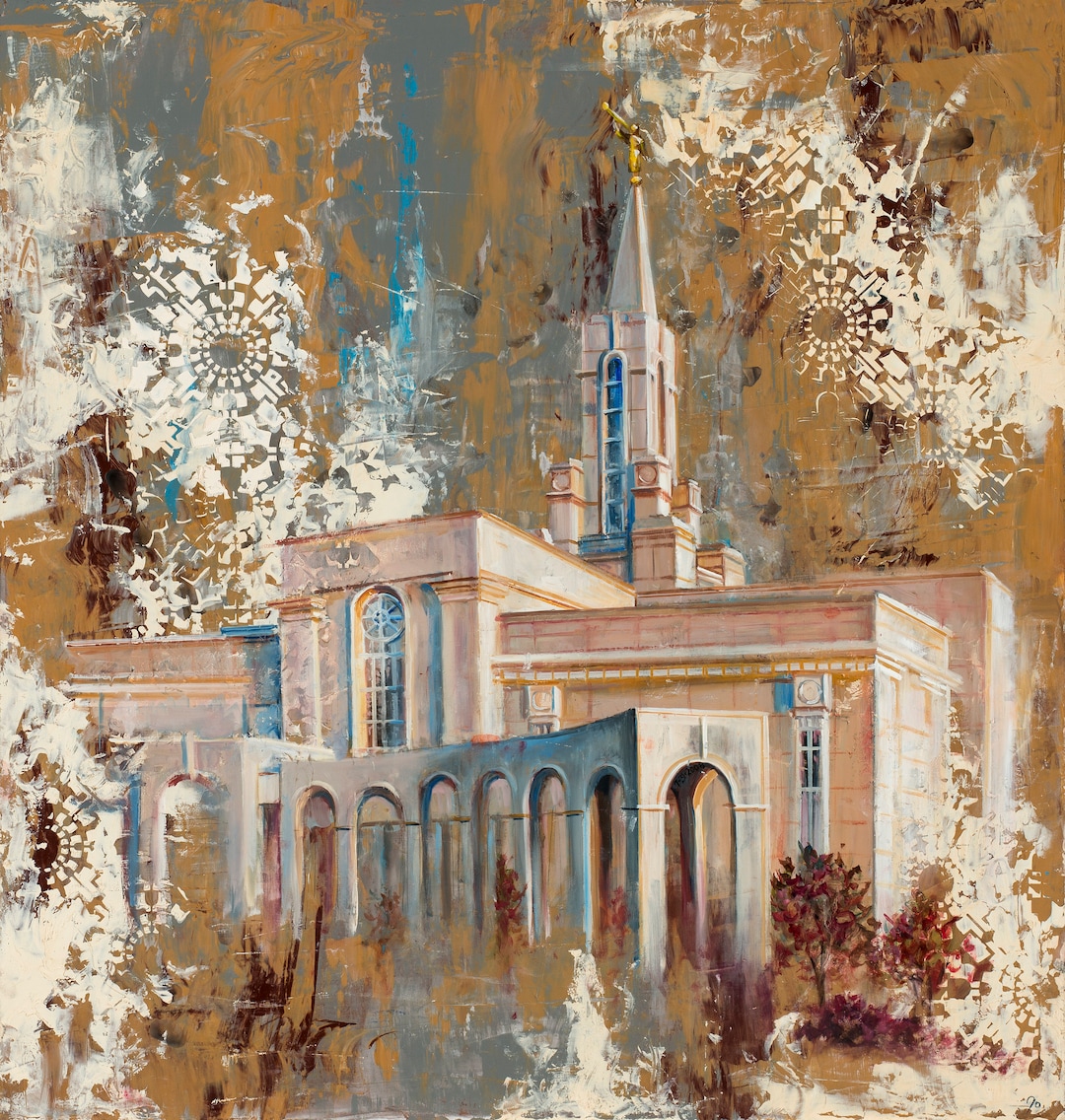 NEW Bountiful LDS Mormon Temple Art. Beautiful and Unique Canvas Print ...