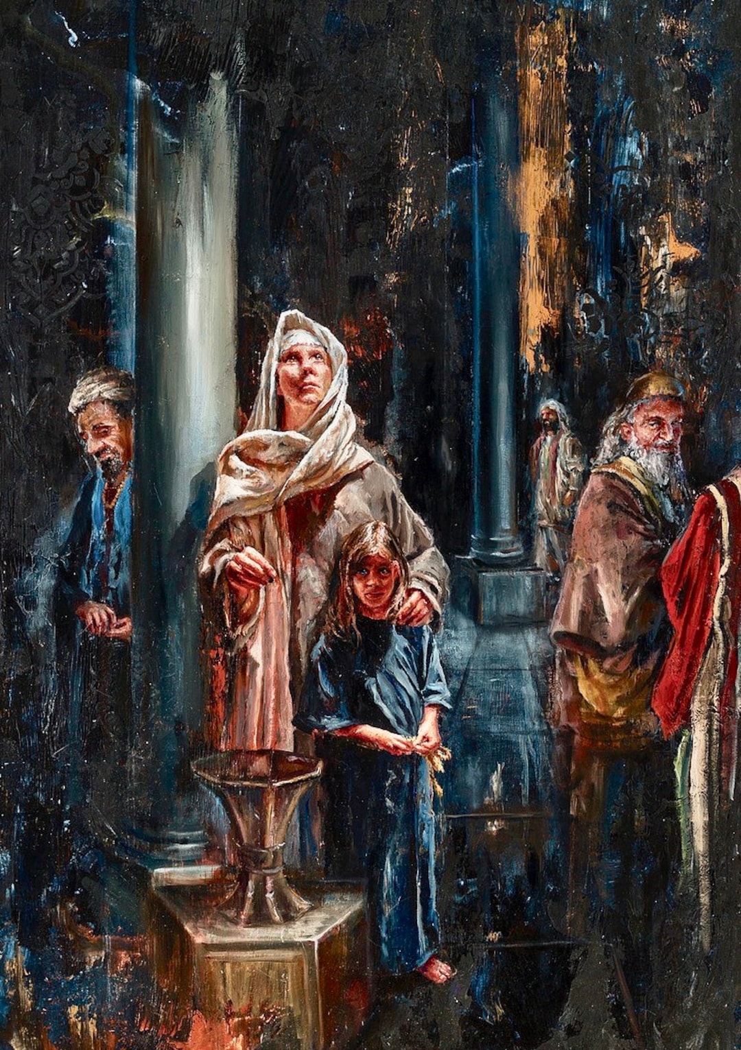 The Widows Mite" Depicting a Young Widow Sacrificing With Faith for the ...