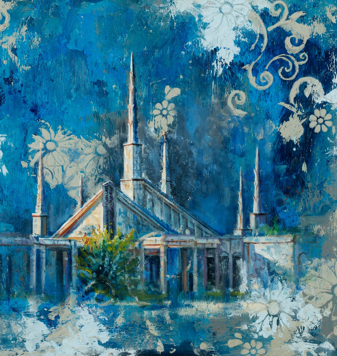 Chicago Temple. LDS Mormon Temple Art. Beautiful and Unique Canvas ...