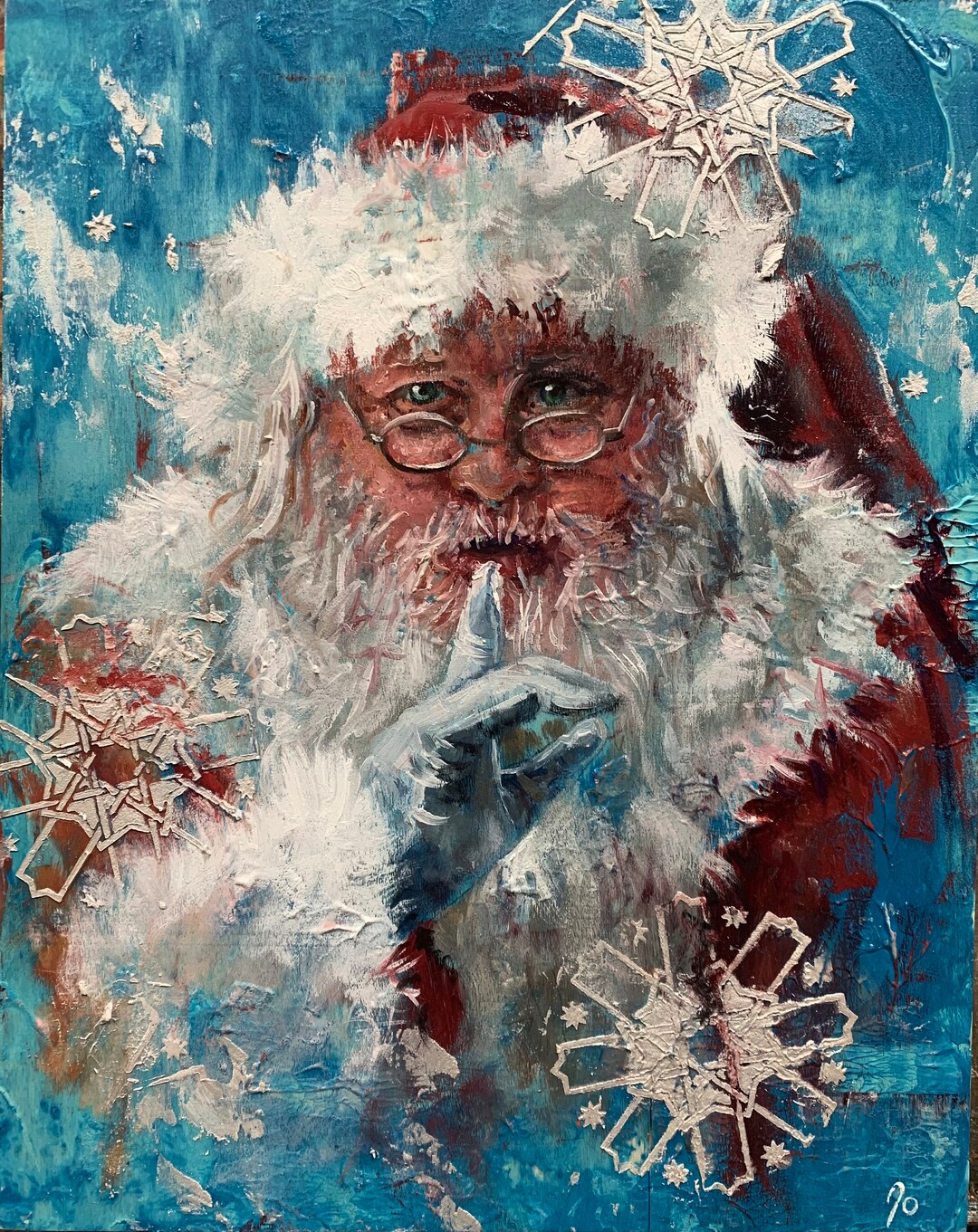 NEW Artwork! "santa in the Snow” Oil. Are You Ready for Christmas Yet ...