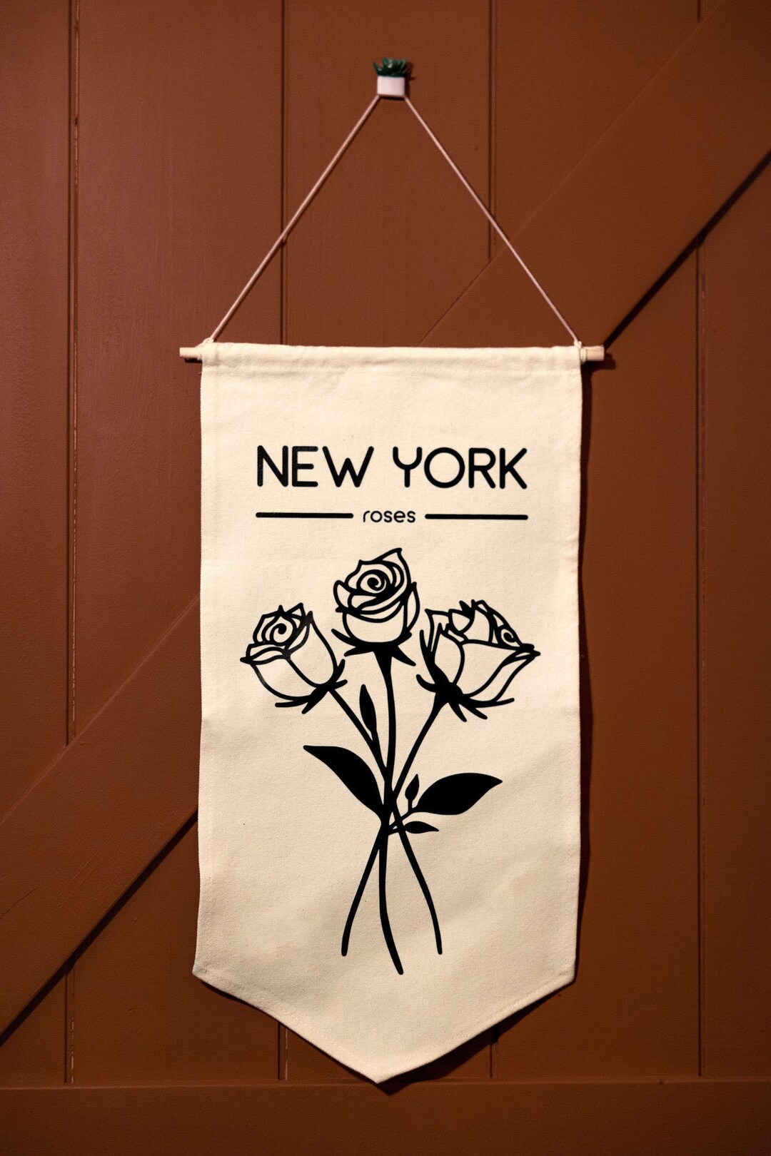 New York Roses State Flower Pennant Wall Hanging - Etsy