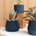 Set of 4 Small Indoor Planters - Indigo Blue - Original Planter Gift ...
