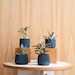 Set of 4 Small Indoor Planters - Indigo Blue - Original Planter Gift ...