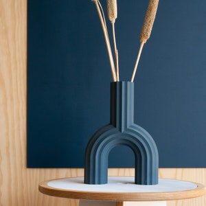 Blue Indigo Arch Vase - Perfect for Dried Flowers ! - Etsy