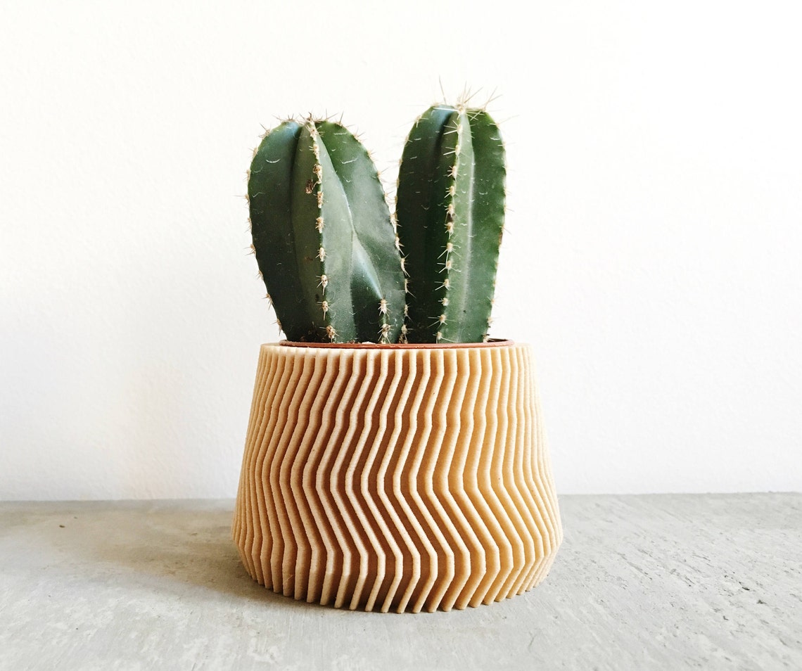 Set of 3 Small Geometric Indoor Plant Pots Original Planter - Etsy