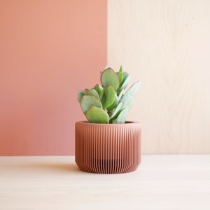 Pink Terracotta Plant Pot, Unique Textured Planter, Original Planter ...