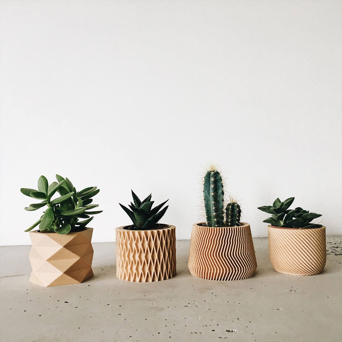 Set of 4 small indoor planters Original planter gift | Etsy