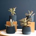 Set of 4 Small Indoor Planters - Indigo Blue - Original Planter Gift ...
