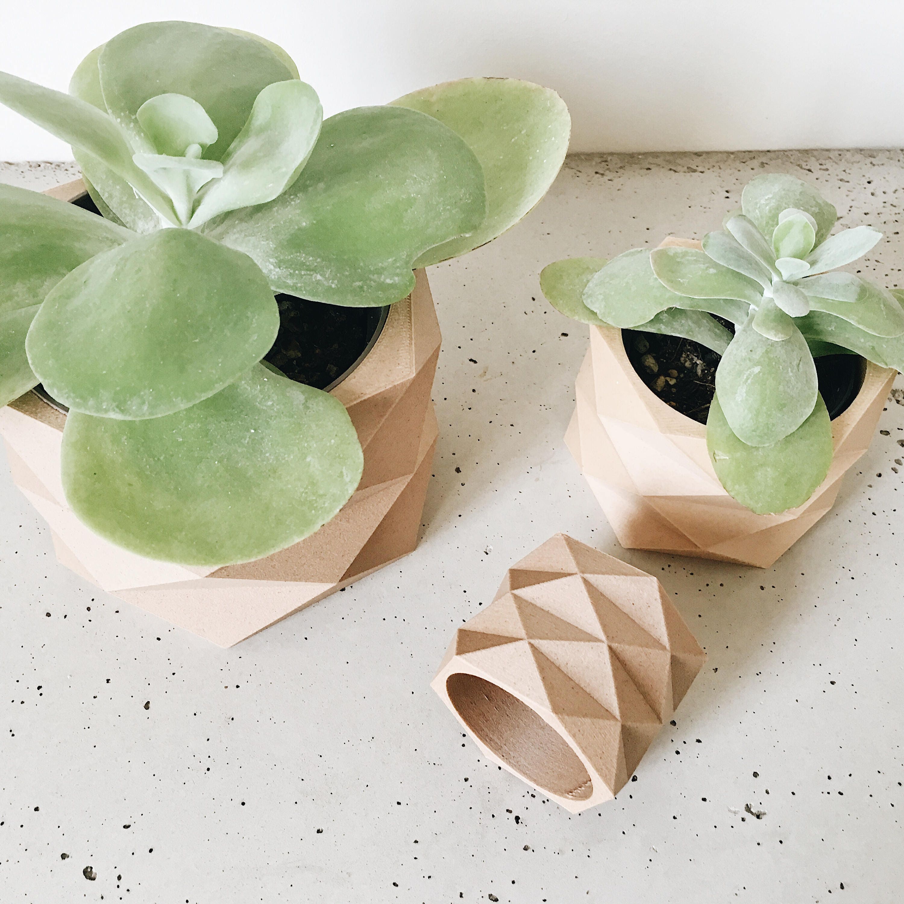 Geometric Minimalist Planter Wood Planter Low Poly - Etsy