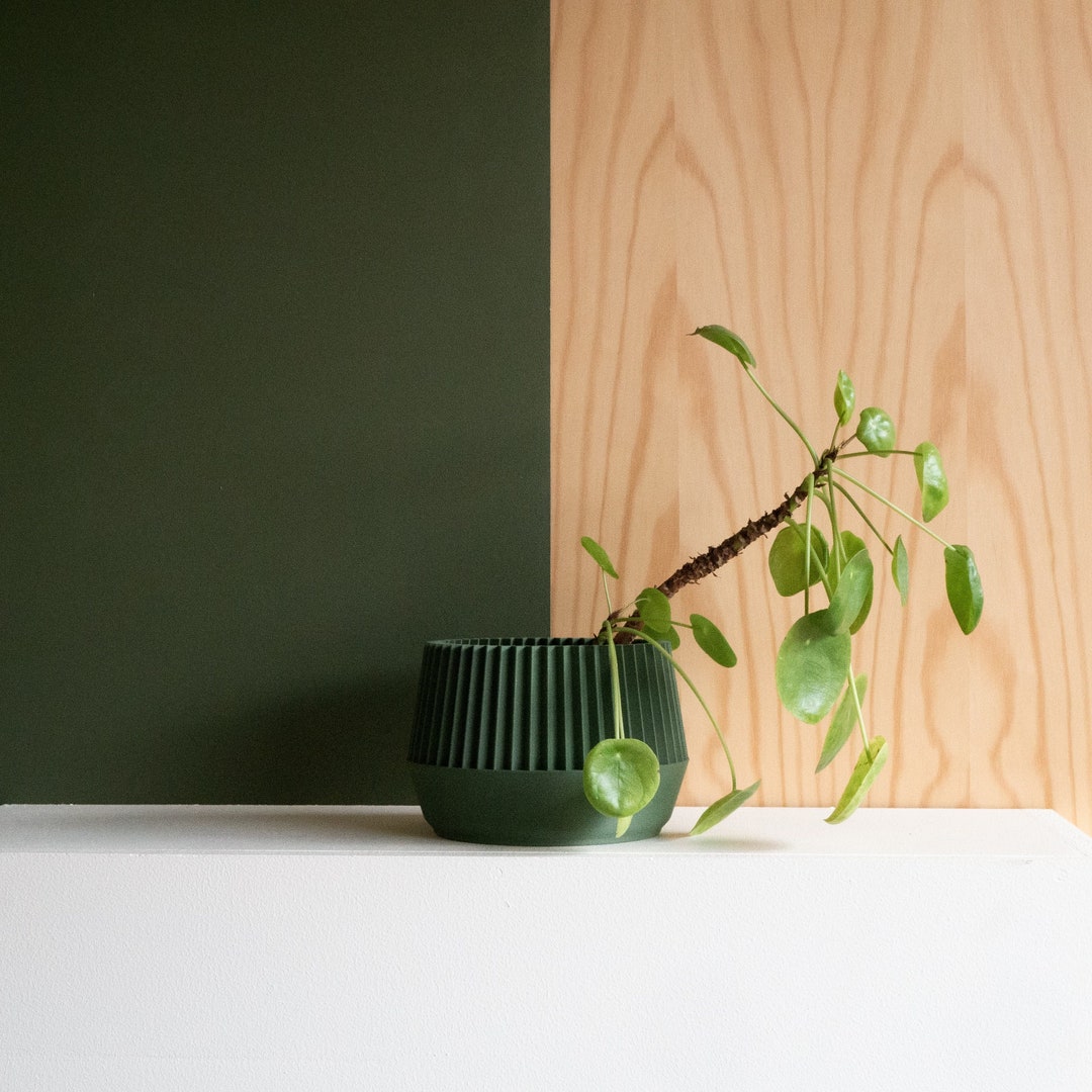 Green Indoor Wood Planter - KOBE - Etsy