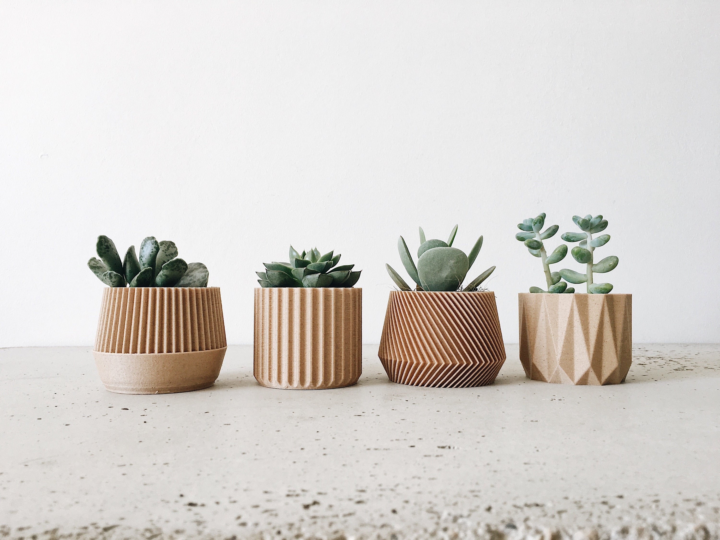 Set of 4 Small Indoor Planters Original Planter Gift - Etsy