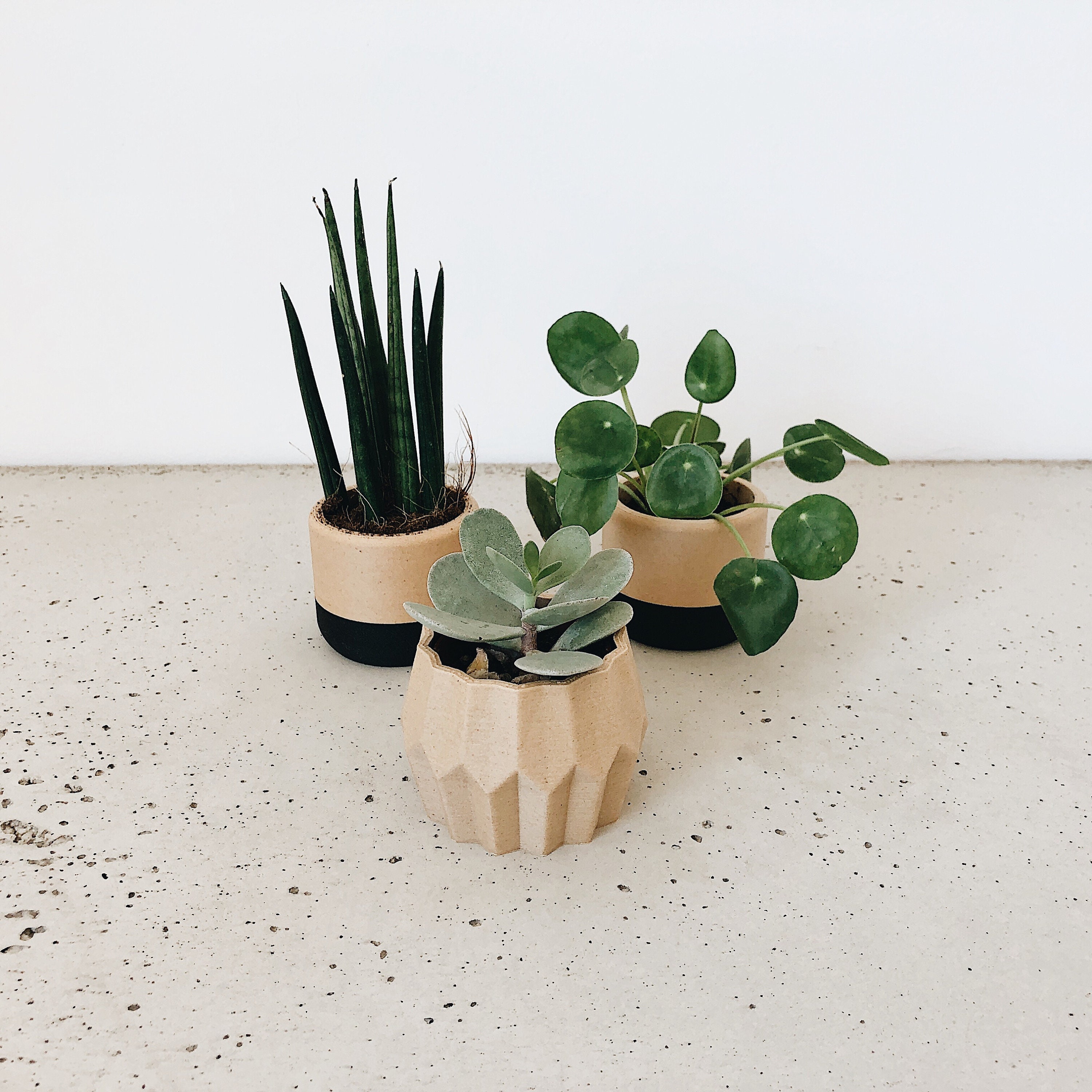 Set of 3 Small Indoor Planters Original Planter Gift | Etsy