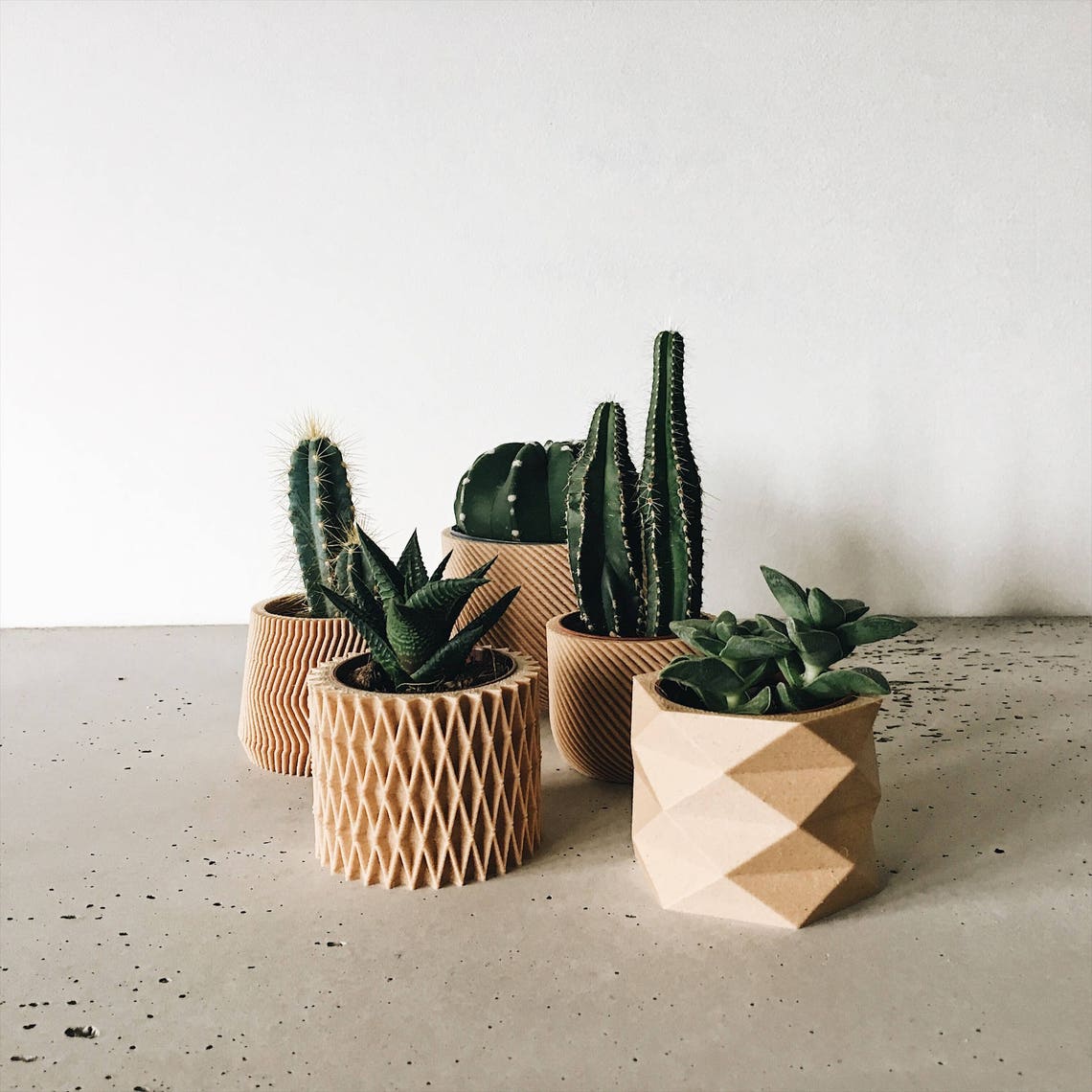 Set of 4 small indoor planters Original planter gift | Etsy