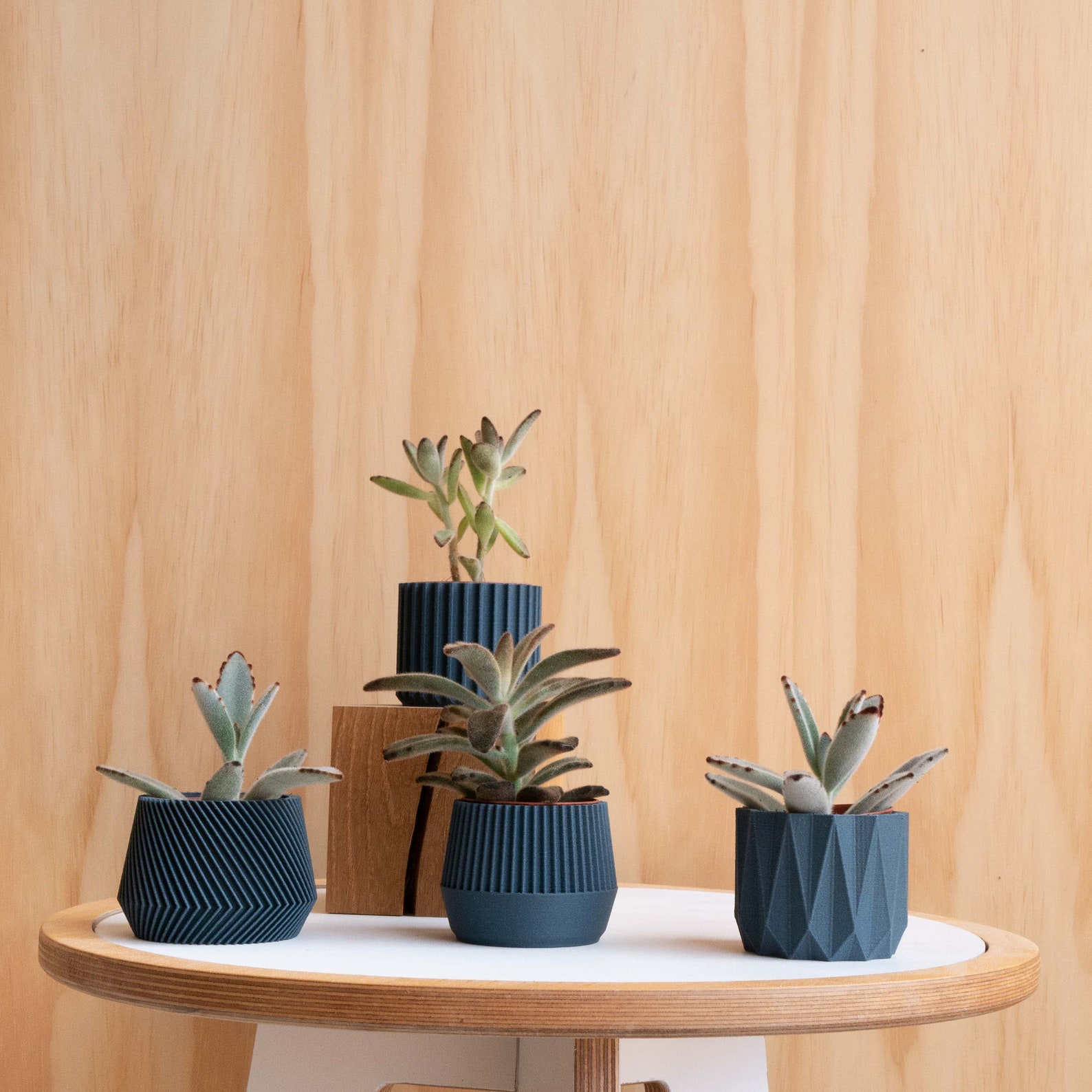 Set of 4 Small Indoor Planters Indigo Blue Original Planter Gift - Etsy UK
