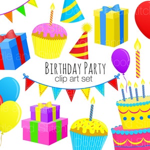 Birthday Clip Art Pictures, Party Clipart Designs, Illustrations for ...
