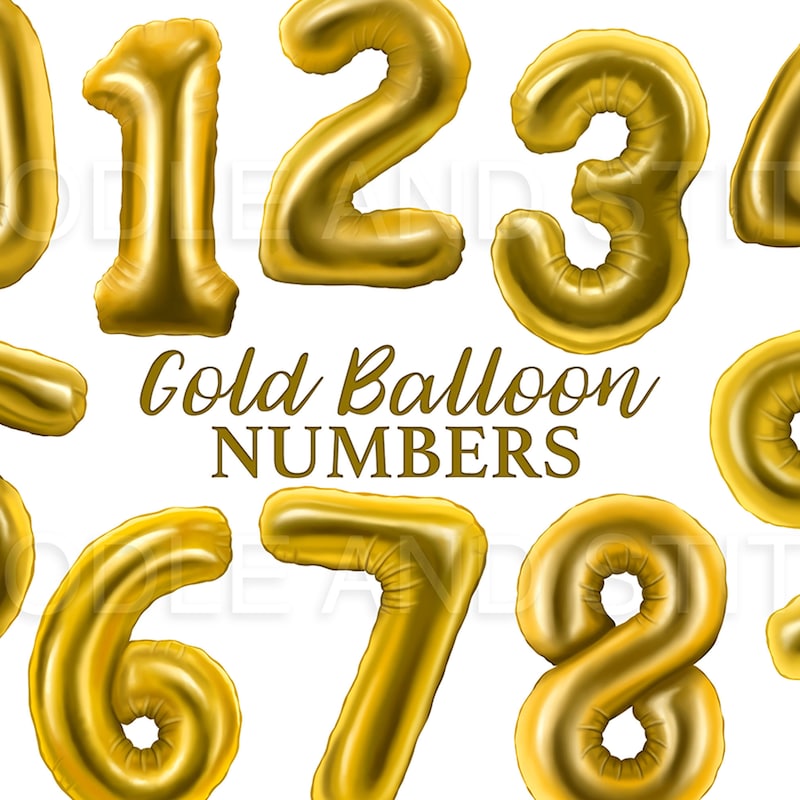 Gold Foil Number Balloon - Etsy