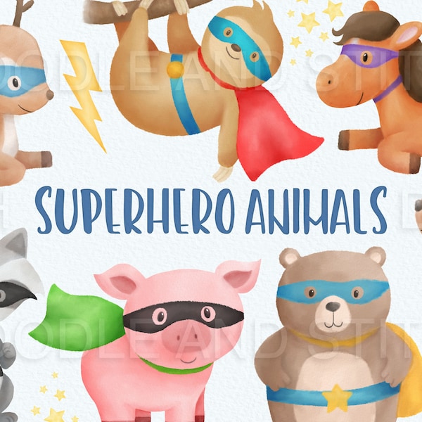 Superhero Watercolor - Etsy