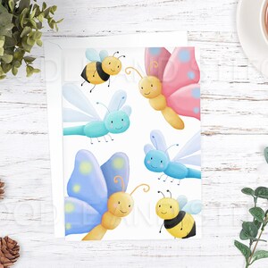 Watercolor Bug Clipart Illustrations, Cute Insect Clip Art Designs ...