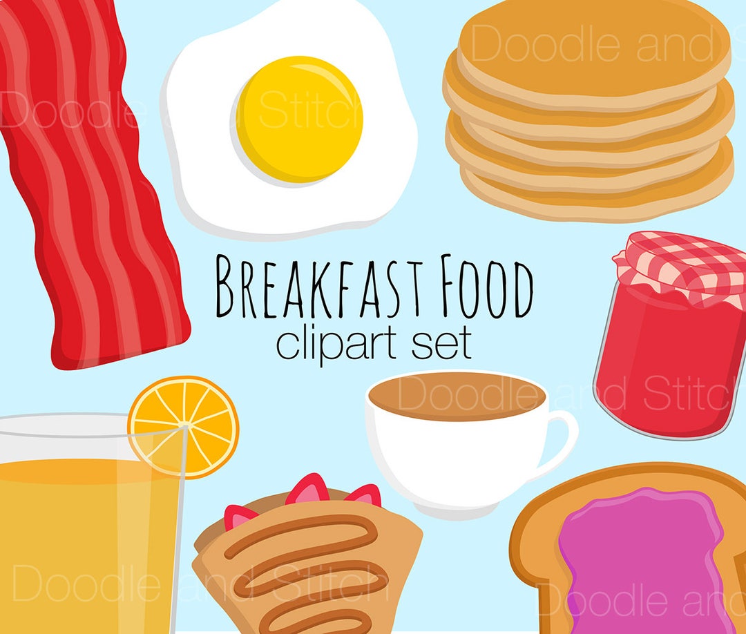 Breakfast Clipart, Food Clip Art Pictures, Bacon Egg Illustrations ...