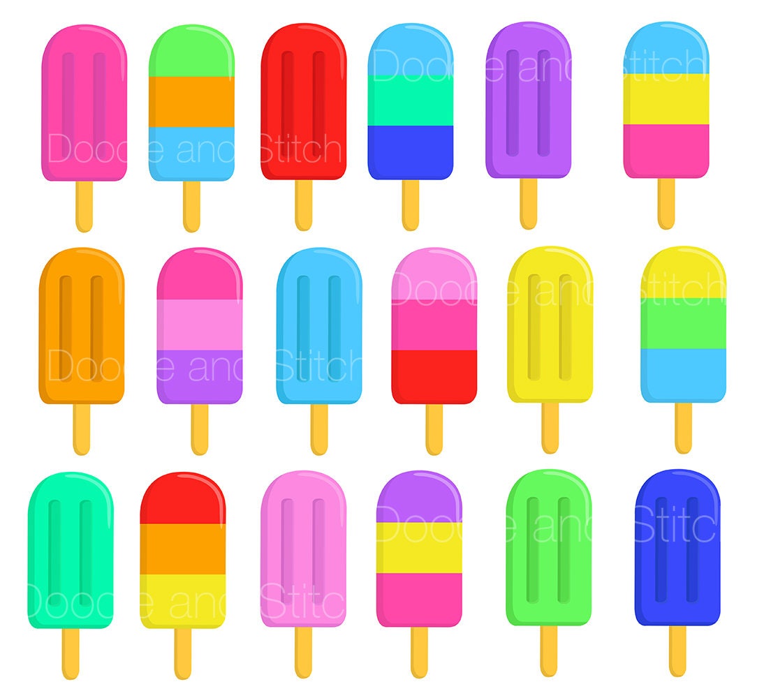 Ice Lolly Clipart Fun Summer Clip Art Pictures Ice Lollies | Etsy