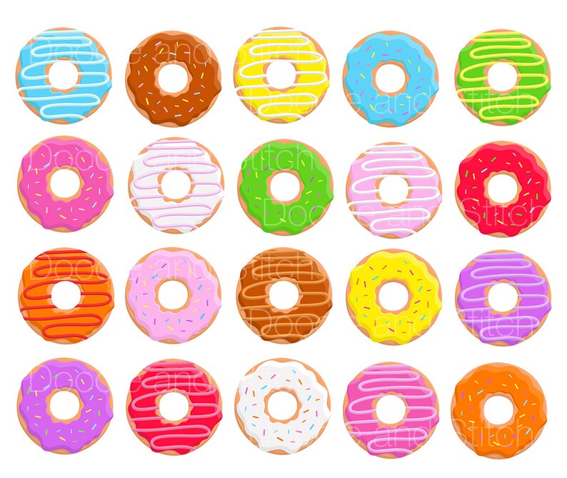Donut Clipart Pictures, Doughnut Clip Art Designs, Colorful Food ...