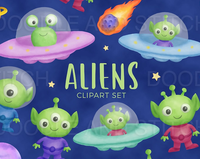 Cute Monsters Clip Art Clipart Aliens Clip Art Clipart Commercial and ...