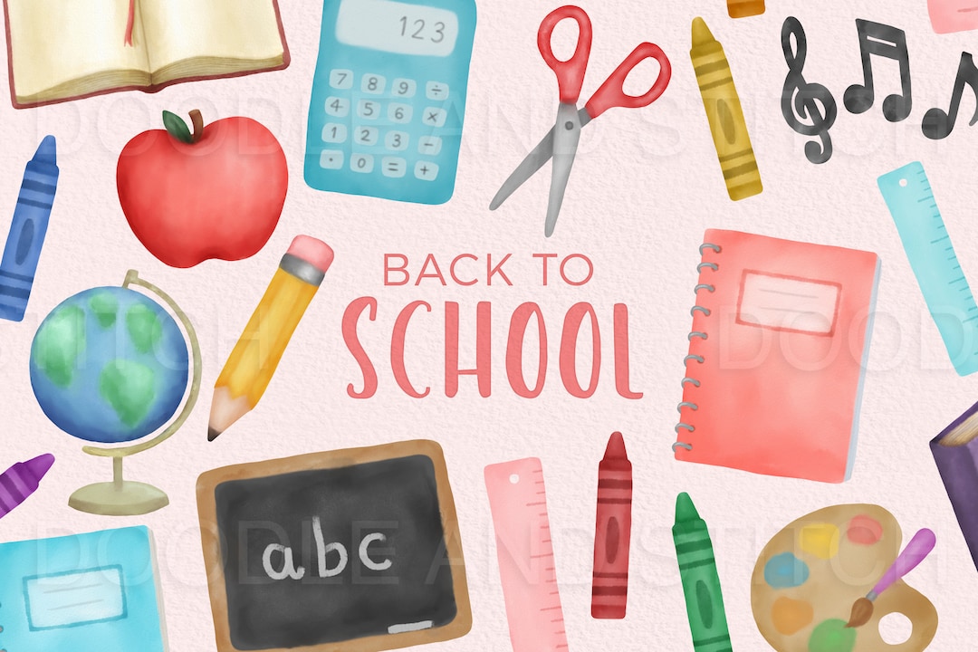 School Clipart Illustrations, Back to School Clip Art Designs, School ...