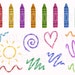 Crayons Clipart Illustrations, Watercolor Crayon Clip Art Designs With ...