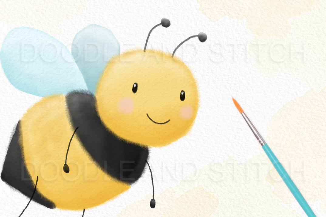 Watercolor Bug Clipart Illustrations, Cute Insect Clip Art Designs ...