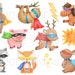 Superhero Animals Clipart, Cute Watercolor Superhero Clip Art ...