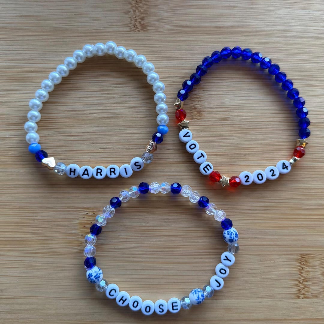 Harris Bracelets, Kamala Harris, Vote 2024, Swiftie Bracelets, Choose ...