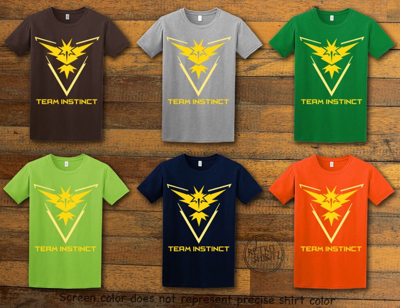Team Instinct Shirt P01 Gaming Shirt Pokemon Go Shirt | Etsy